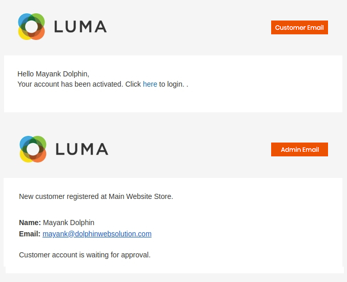 Magento 2 Customer Activation Extension