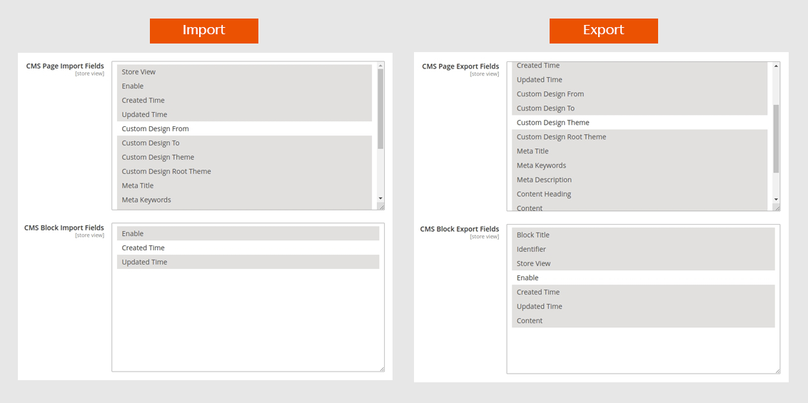 Import Export CMS for Magento 2 | CMS Import Export for Magento 2