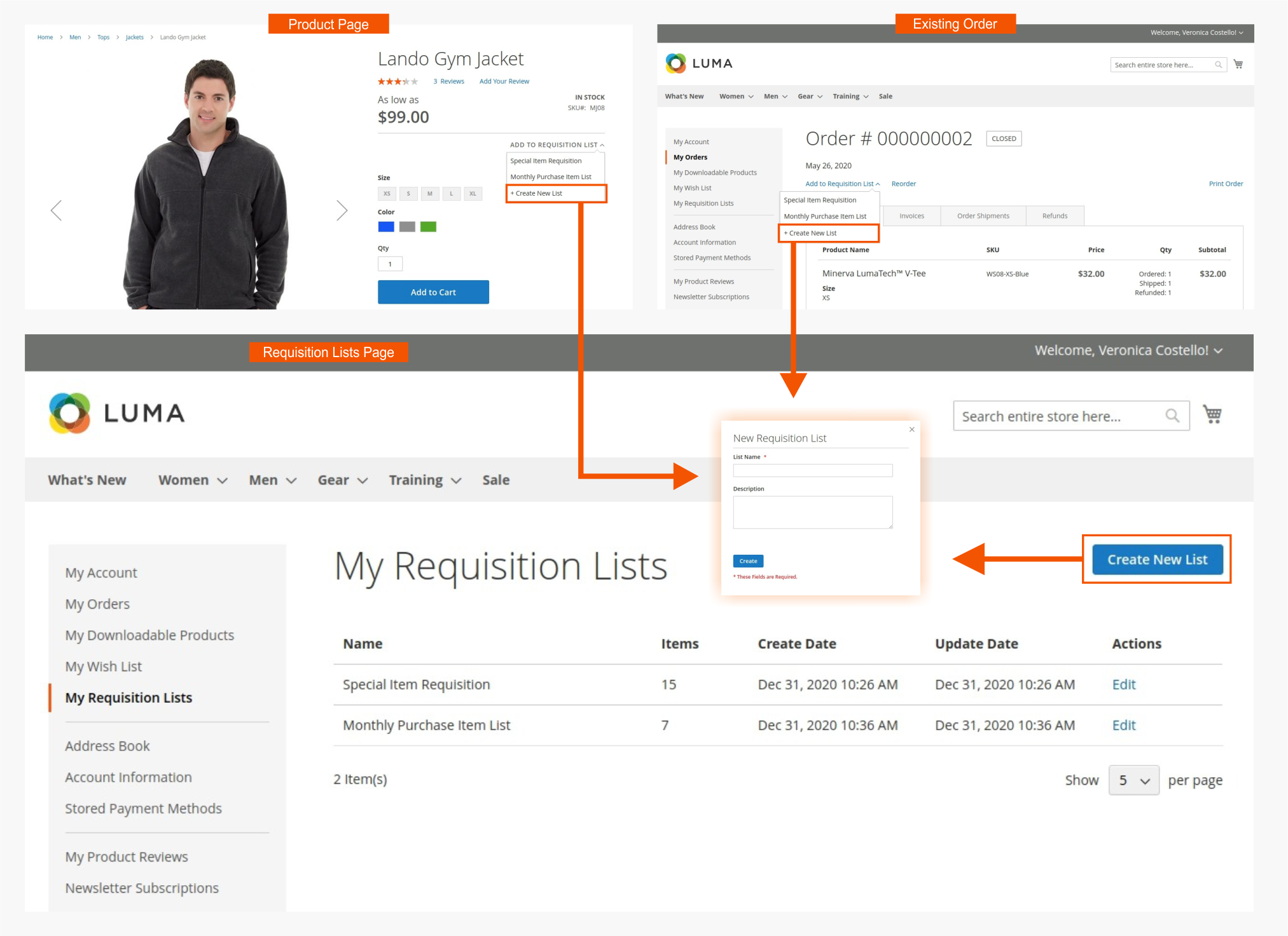 Magento 2 Requisition List Extension